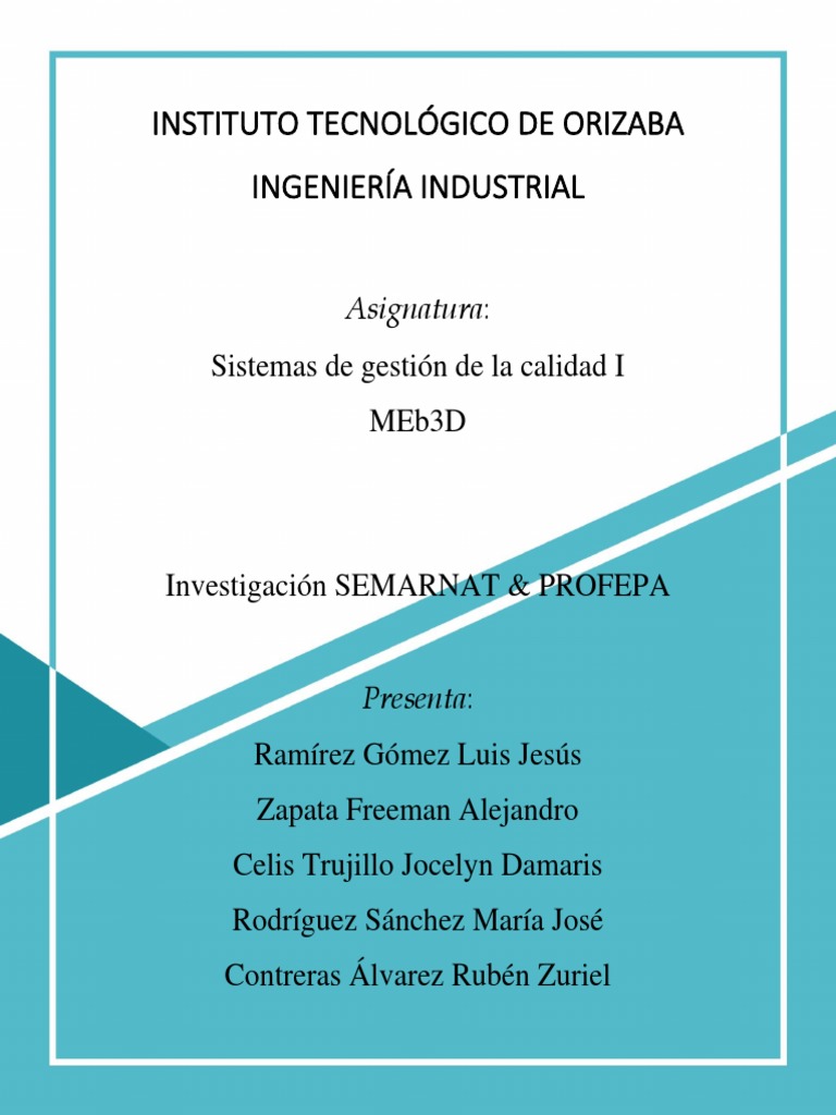 SEMARNAT - PROFEPA Equipo 1 | PDF | Desarrollo sostenible | Entorno natural