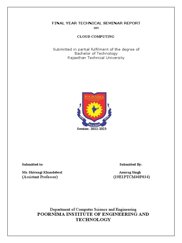 TECHNICAL SEMINAr | PDF TECHNICAL SEMINAr | PDF