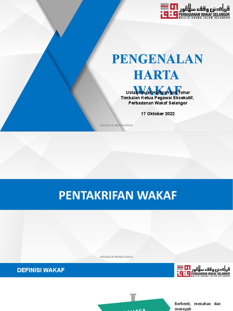 Sesi 1 - Pengenalan Harta Wakaf | PDF