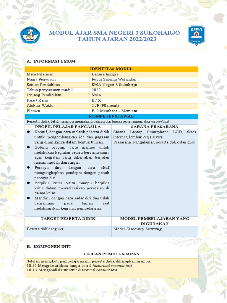 Fix Modul Ajar Revisi 2 | PDF