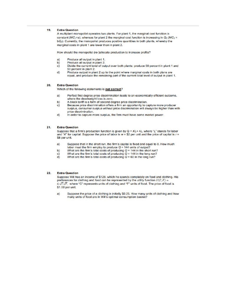 Microeconomics Assignment 2 | PDF