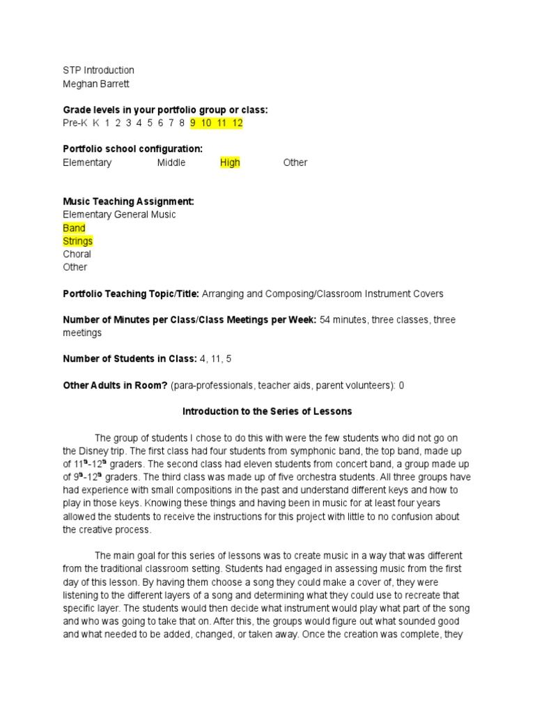 STP Introduction 1 | PDF | Classroom | Learning