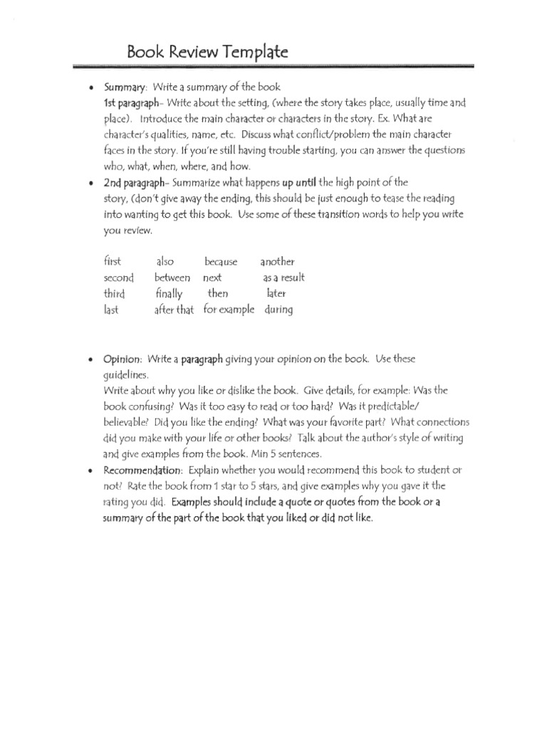 Book Summary Template | PDF