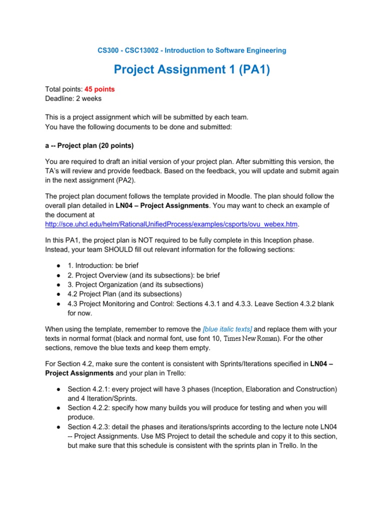 Project Assignment 1 (PA1) : 45 Points | PDF | Zip (File Format) | Computing