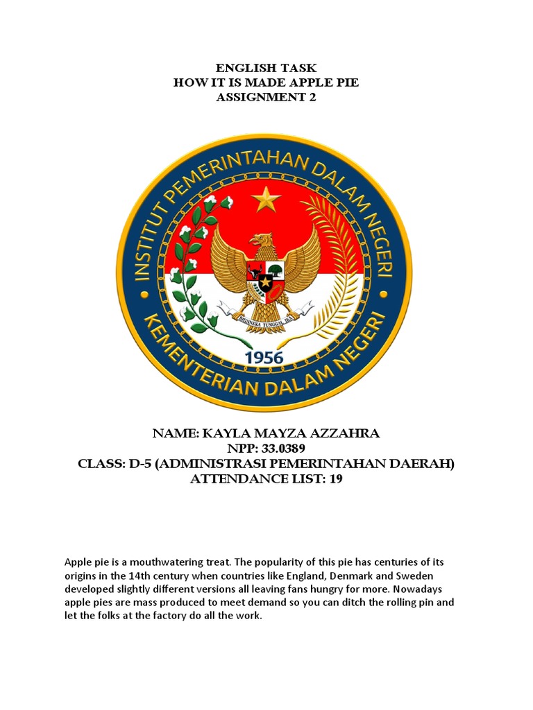 Kayla Mayza Azzahra Pelatihan Bahasa Inggris Assignment 2 | PDF | Dough | Baking