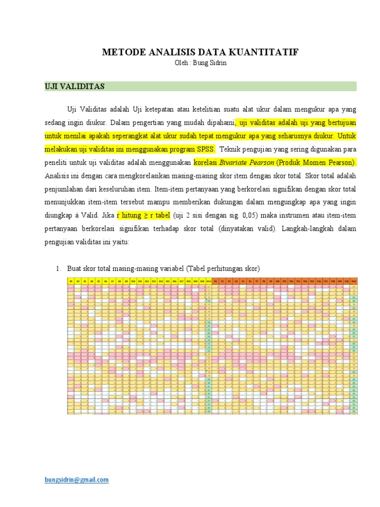 Analisis Data Kuantitatif | PDF