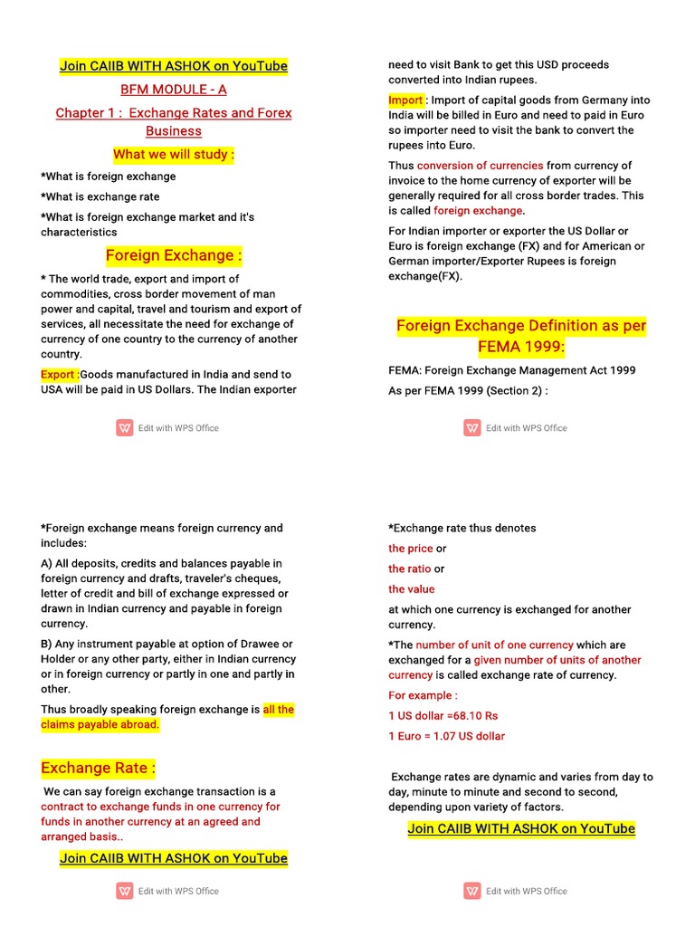 Caiib BFM Printable | PDF