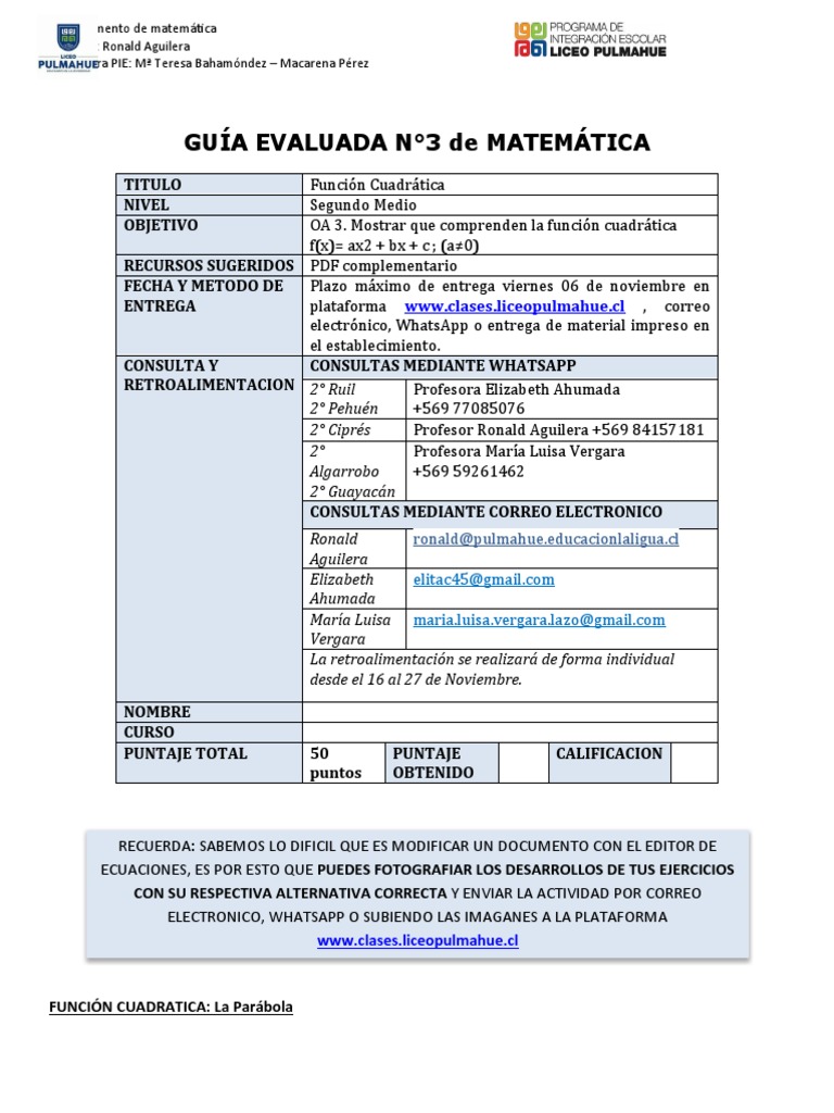 2° Medio Guia N°3 | PDF