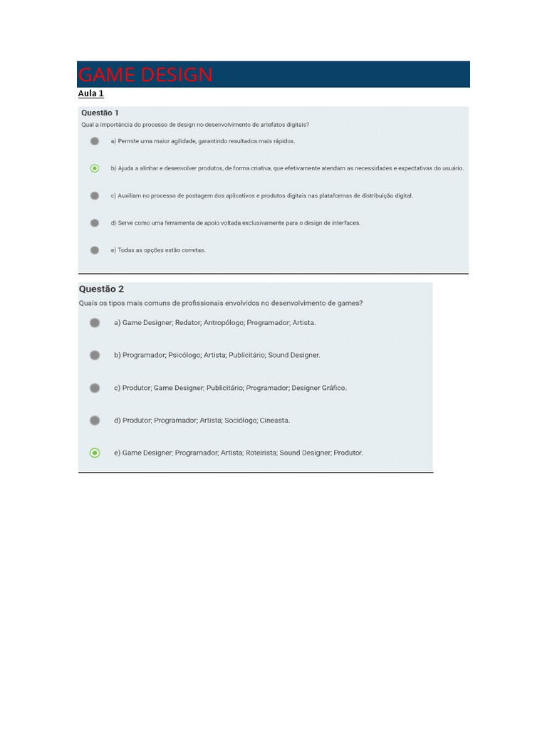 Principais conceitos e etapas do processo de design de jogos | PDF ...