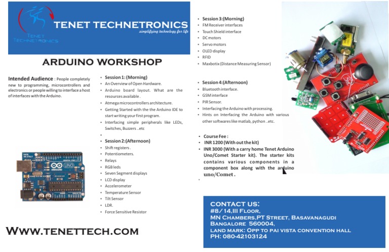 Arduino Workshop Brouchre | PDF | Arduino | Computer Hardware