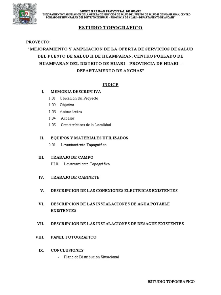 Estudio Topografico | PDF | Topografía | Ciencias de la Tierra