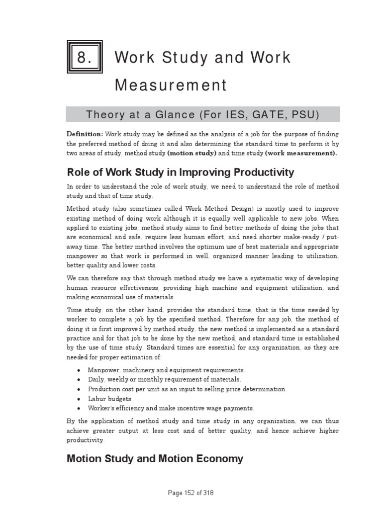 Work Study | PDF | Time