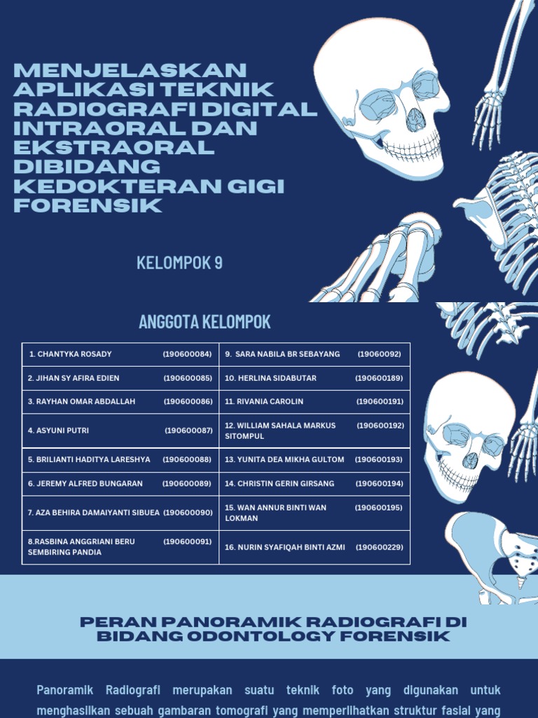 Kelompok 9 - Aplikasi Teknik Radiografi Digital Intraoral Dan ...