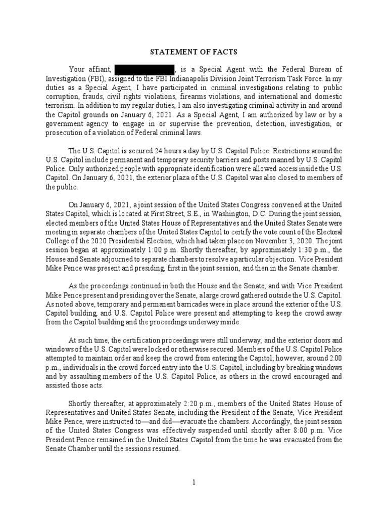 Dale Huttle - Statement of Facts | PDF | Crimes | Crime & Violence