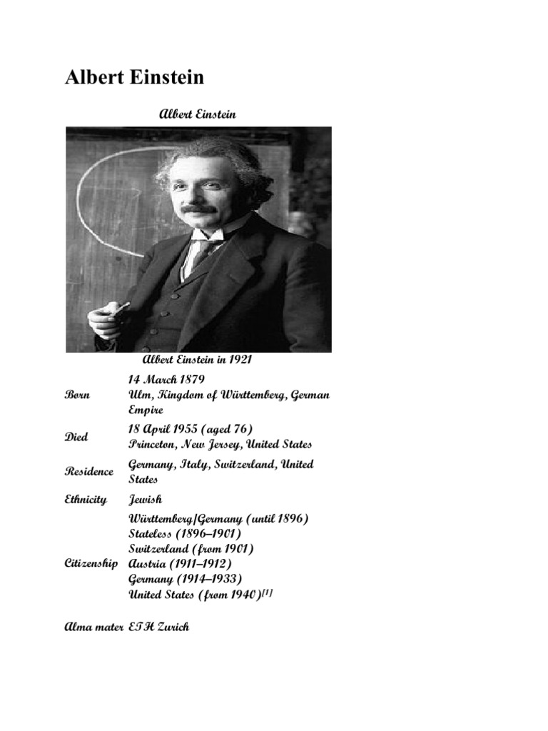 Albert Einstein | PDF
