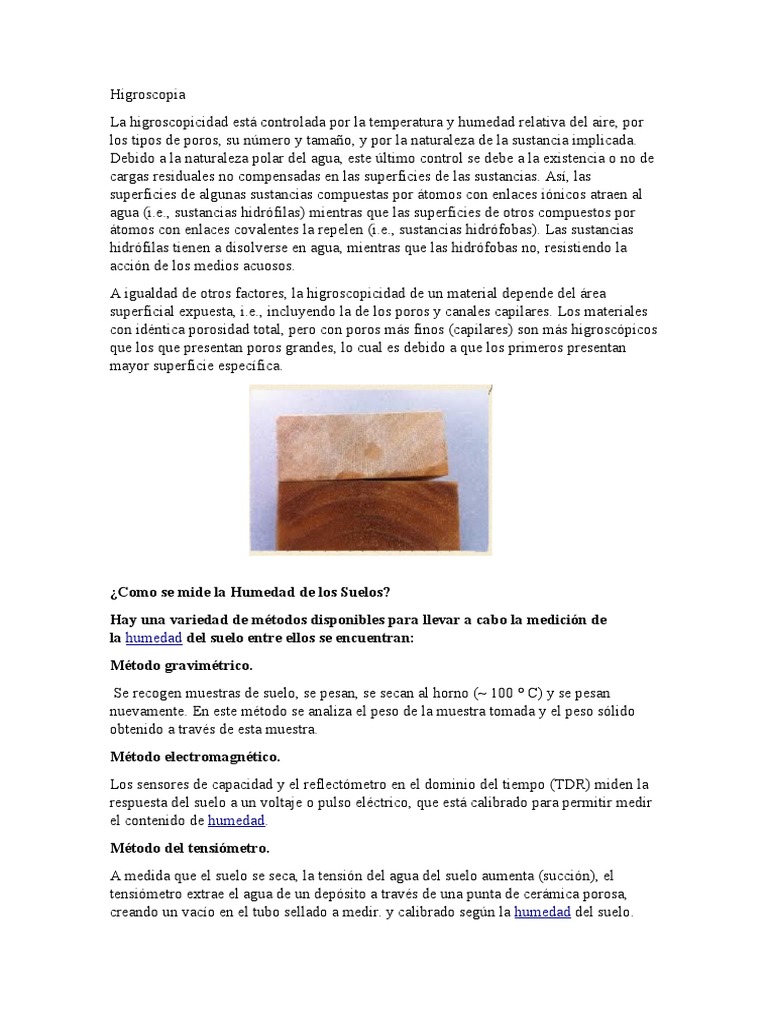 Higros | PDF | Agua | Humedad