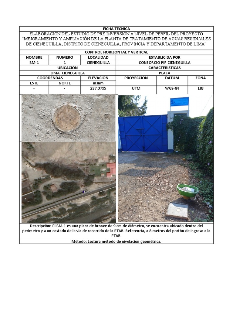 Fichas Técnicas-Ptar Cieneguilla BM | PDF