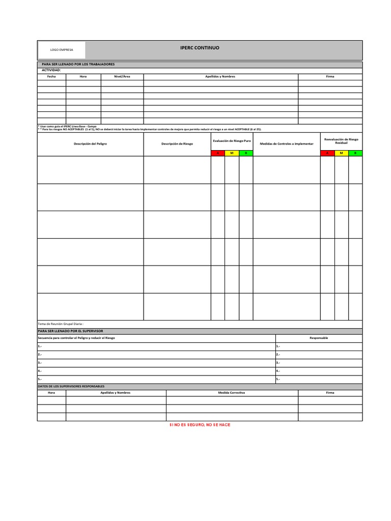 FORMATO IPERC Continuo | PDF | Soldadura | Construcción