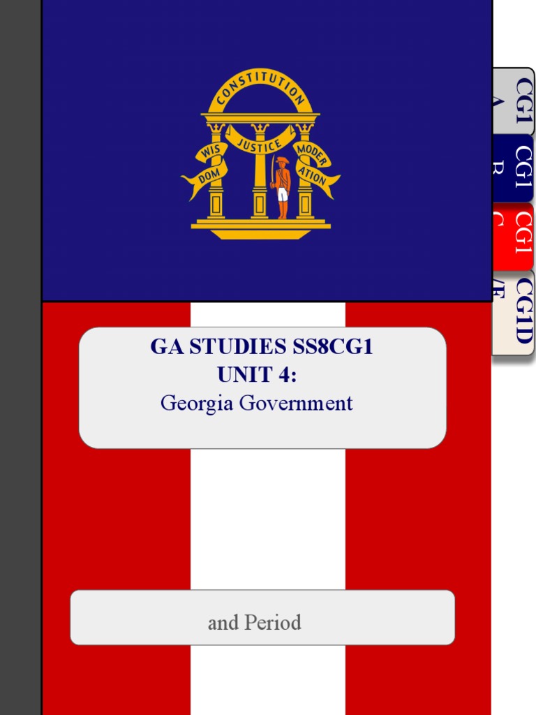 SS8CG1 Foundations of Georgia's Government Interactive Notebook | PDF