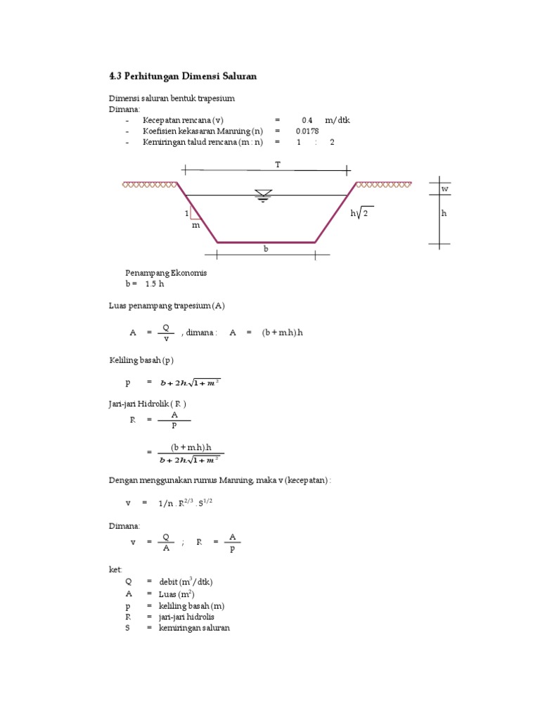 Dimensi Saluran | PDF