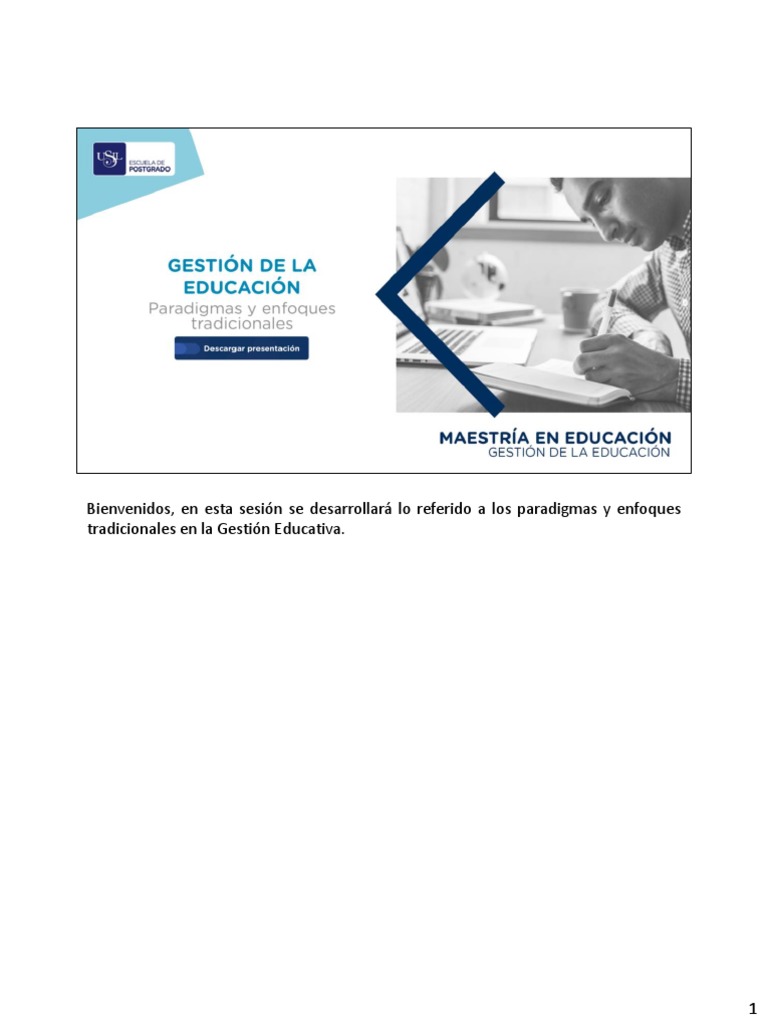 Paradigmas en Gestión Educativa Tradicional | PDF | Institución | Paradigma