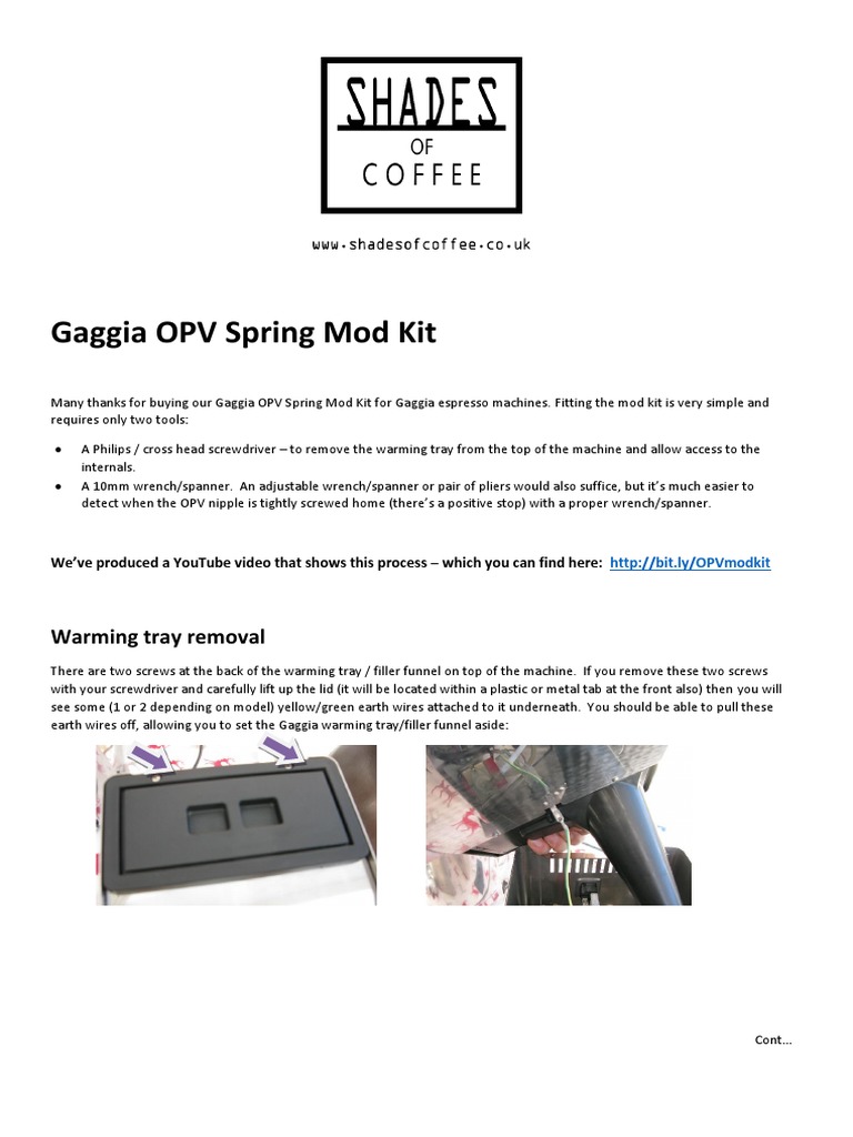 SOC OPV Mod Kit Instructions | PDF