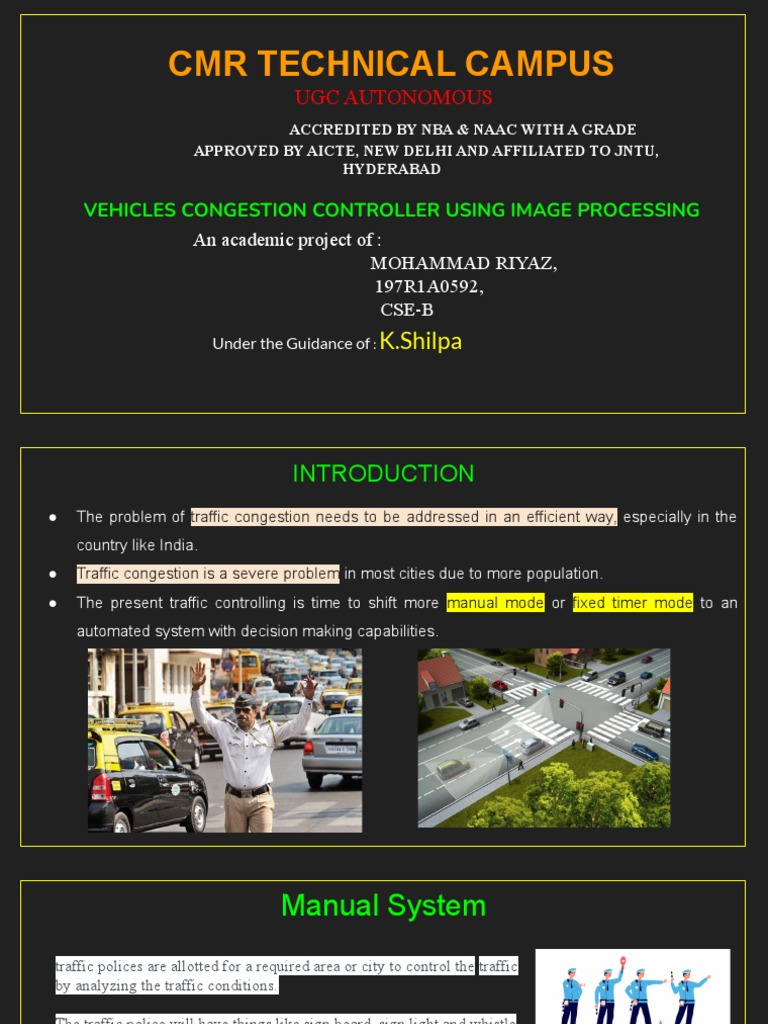 An Intelligent Traffic Light Control System Using Image Processing | PDF | Traffic | Traffic Light