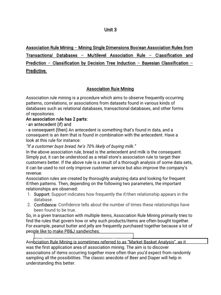 Association Rule Mining - Mining Single Dimensions Boolean Rules | PDF | Bayesian Network ...