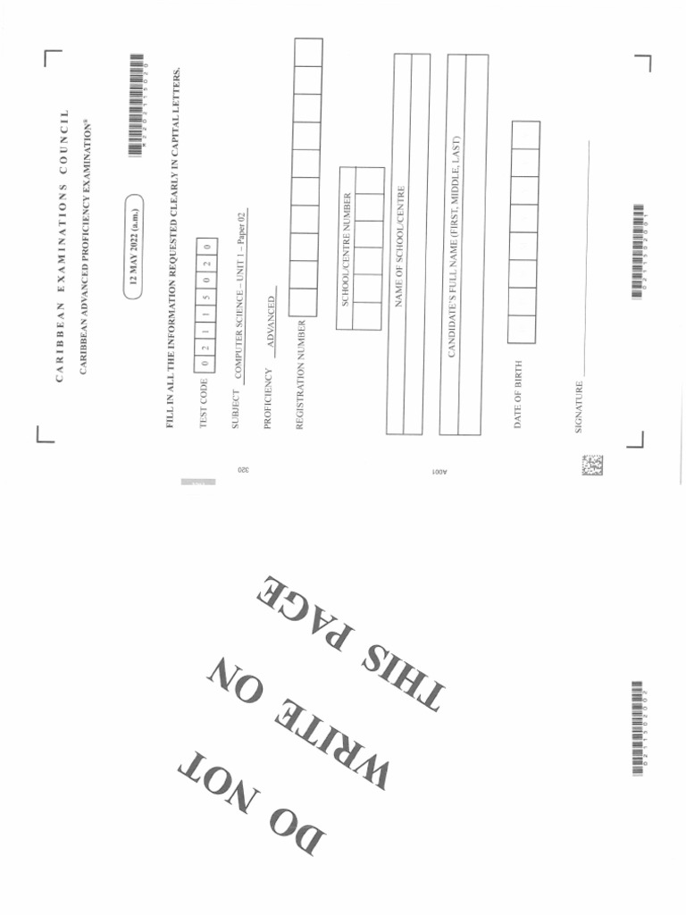 CompSci U1 P2 2022 | PDF