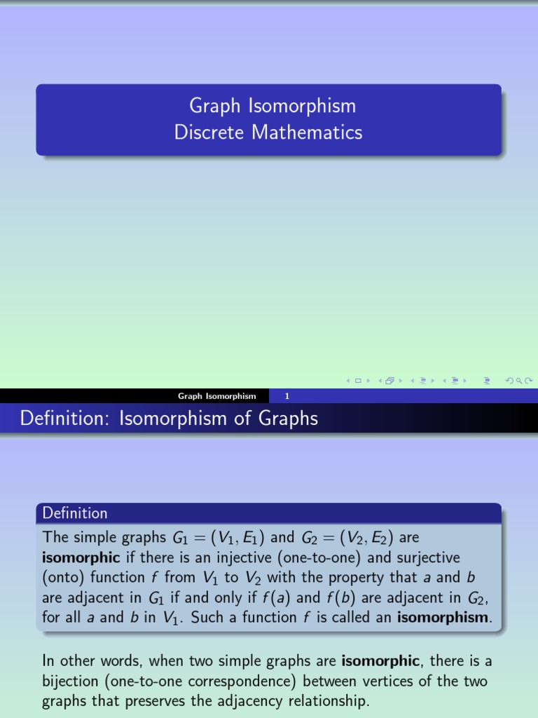 s9.3 Graph Isomorphism | PDF | Visual Cortex | Combinatorics