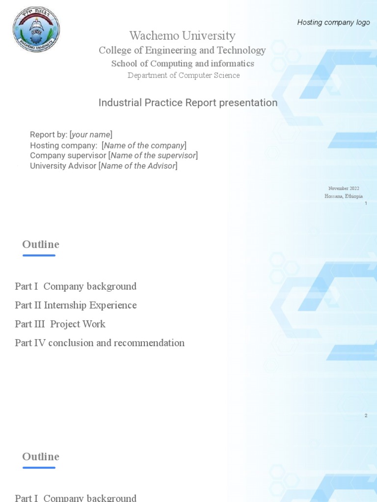 Internship Report Presentation Slide Template | PDF | Line Of Credit ...