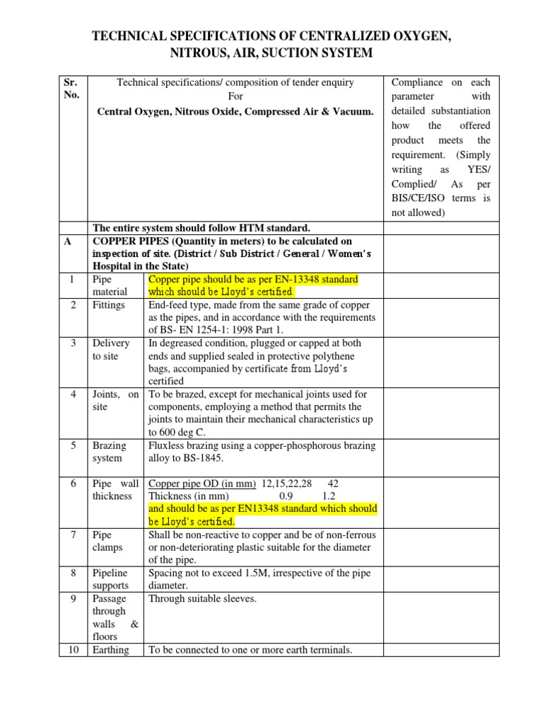 Centralized Medical Gas System Replace | PDF | Pipe (Fluid Conveyance ...