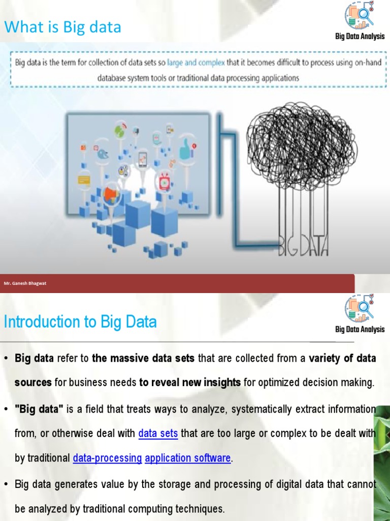 Lecture 1 & 2 | PDF | Big Data | Apache Hadoop