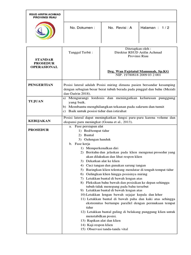 Form SPO Posisi Lateral.1 | PDF