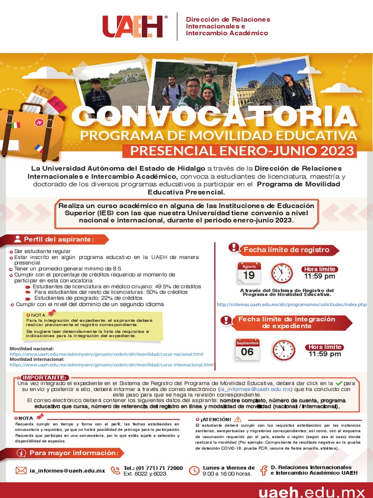 Convocatoria Enero Junio 2023 | PDF Convocatoria Enero Junio 2023 | PDF