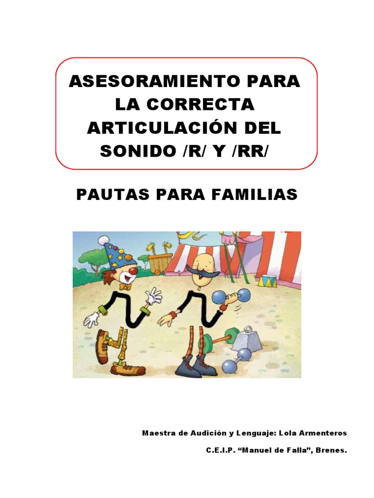 Articulación Correcta de /R/ y /RR/ | PDF | Boca | Fonética