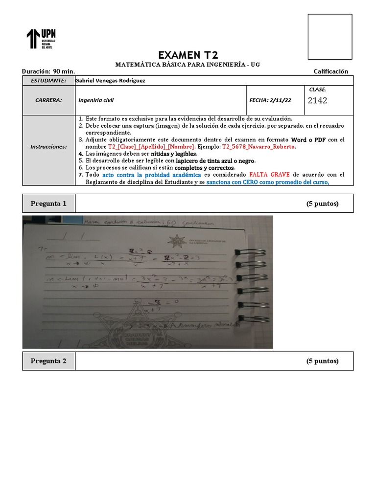 T2 Matematicas | PDF