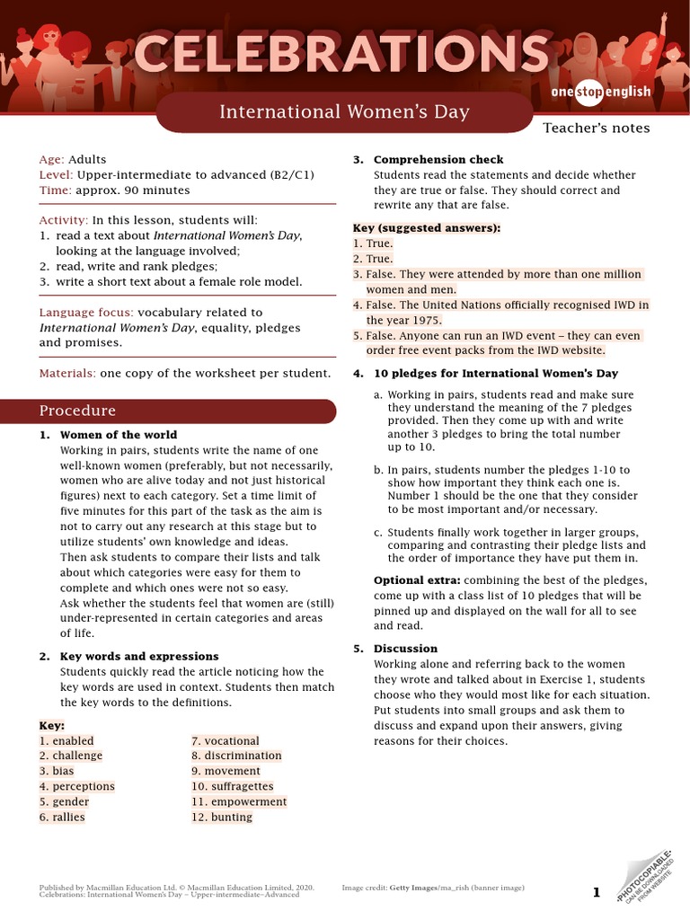 Celebrations International Womens Day Upp Adv | PDF | Gender | Gender ...