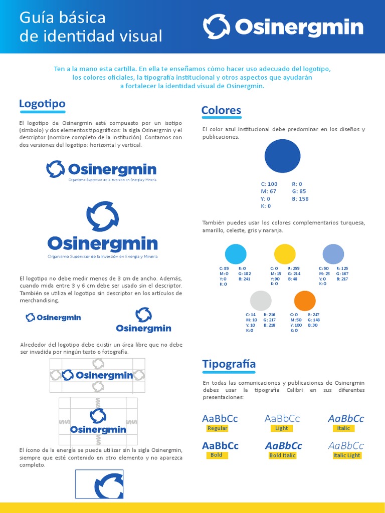 Guia Basica Identidad Visual Osinergmin | Descargar gratis PDF | Qualia | Percepción visual