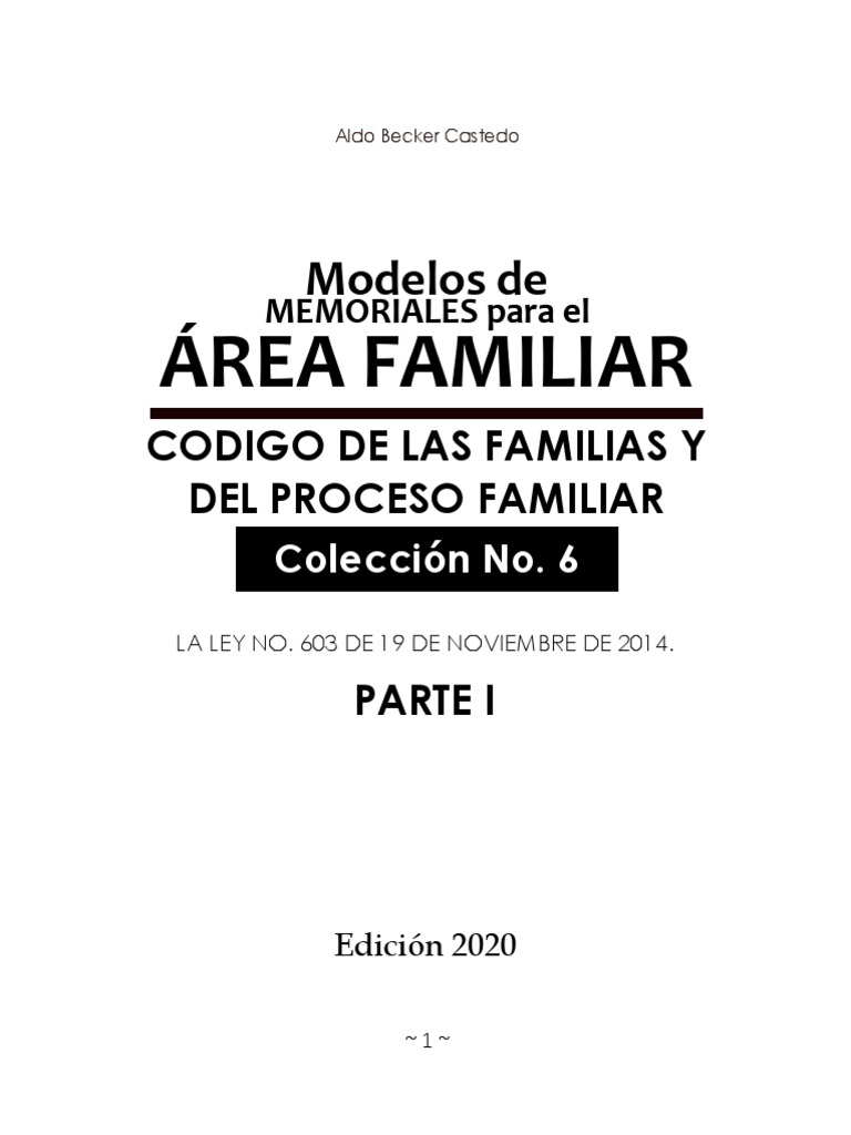 6 MEMO FAMILIAR Cuerpo 2020 | PDF | Divorcio | Demanda judicial