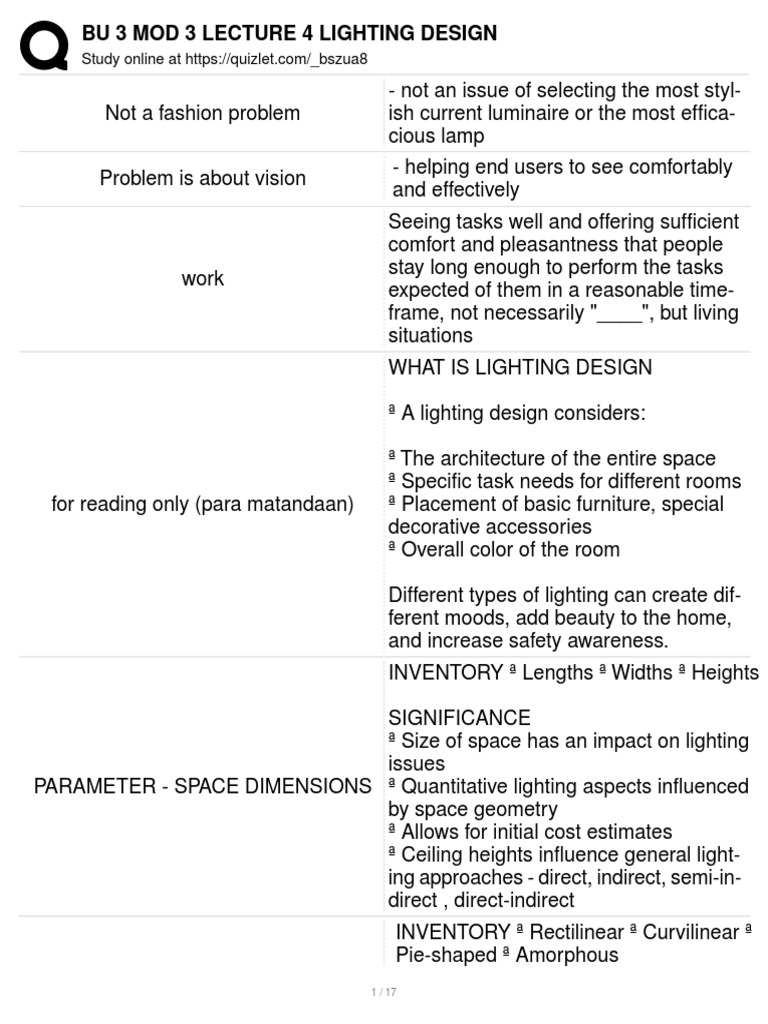 Lighting design parameters | PDF | Lighting | Incandescent Light Bulb