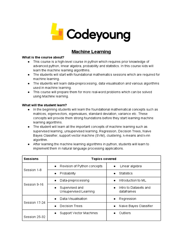 Machine Learning Python L3 Pdf