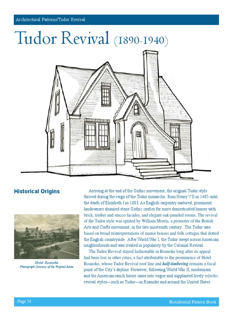 Architectural Patterns - Tudor Revival (PDF) - 201505211539364731 | PDF ...