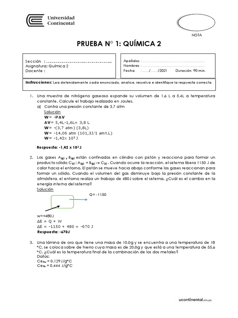 Prueba 3.solucionario | PDF