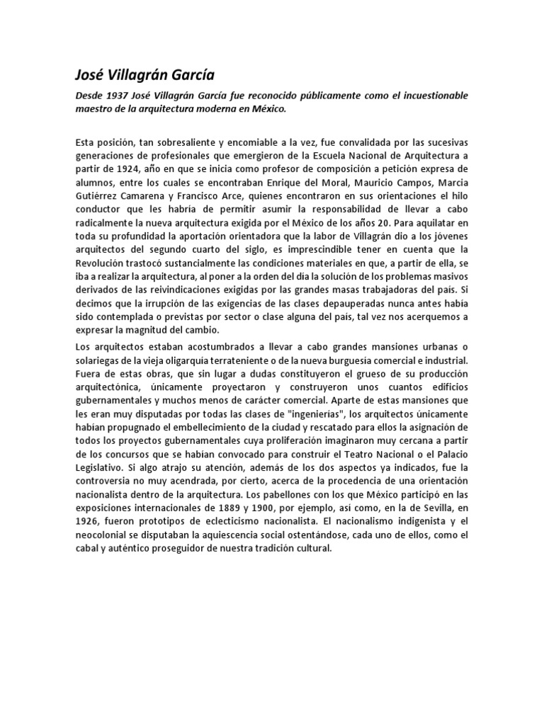 José Villagrán García PDF | PDF | Arte