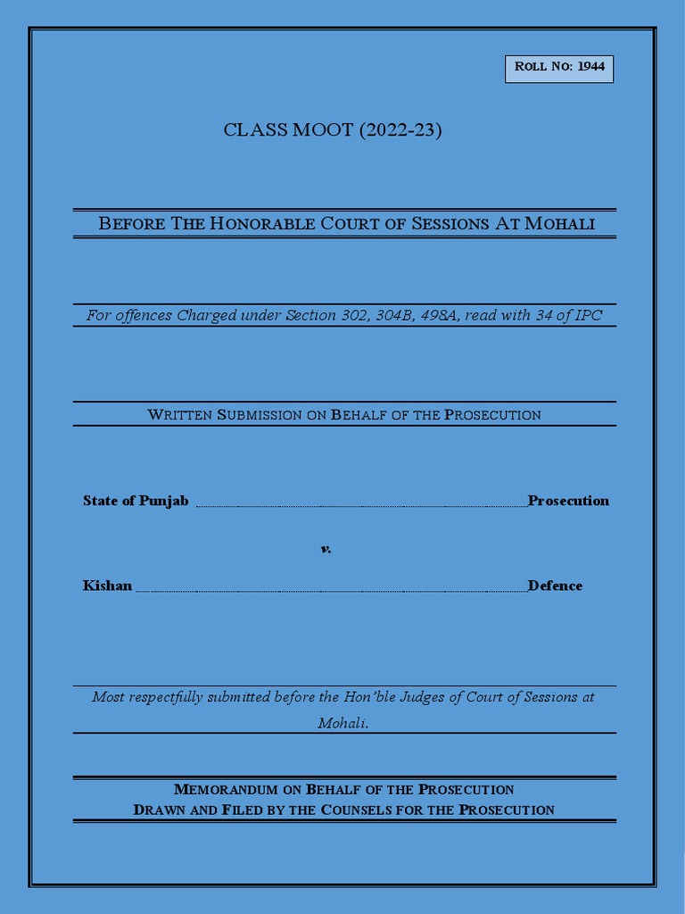Moot Memorial | PDF | Mens Rea | Crimes
