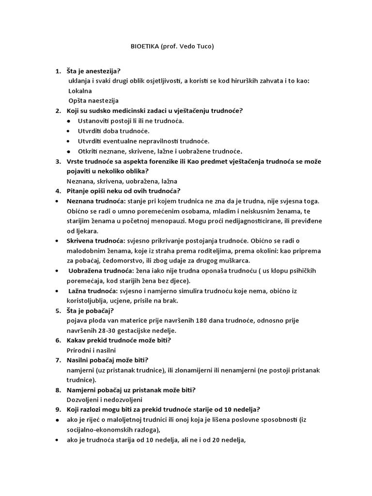 BIOETIKA (Prof. Vedo Tuco) | PDF