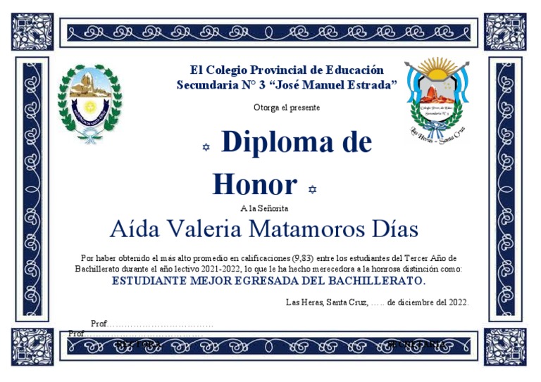 Diploma Mejor Egresada | PDF
