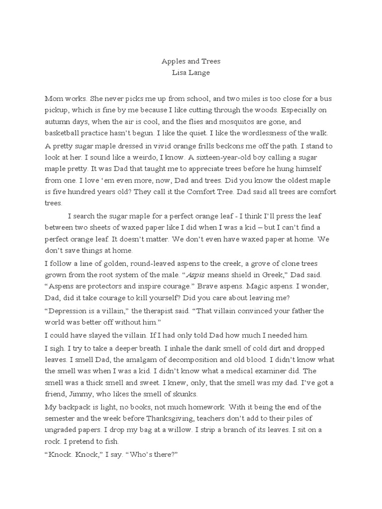Apples and Trees Short Story | PDF