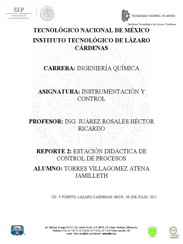 Estación Didáctica de Control de Procesos | PDF